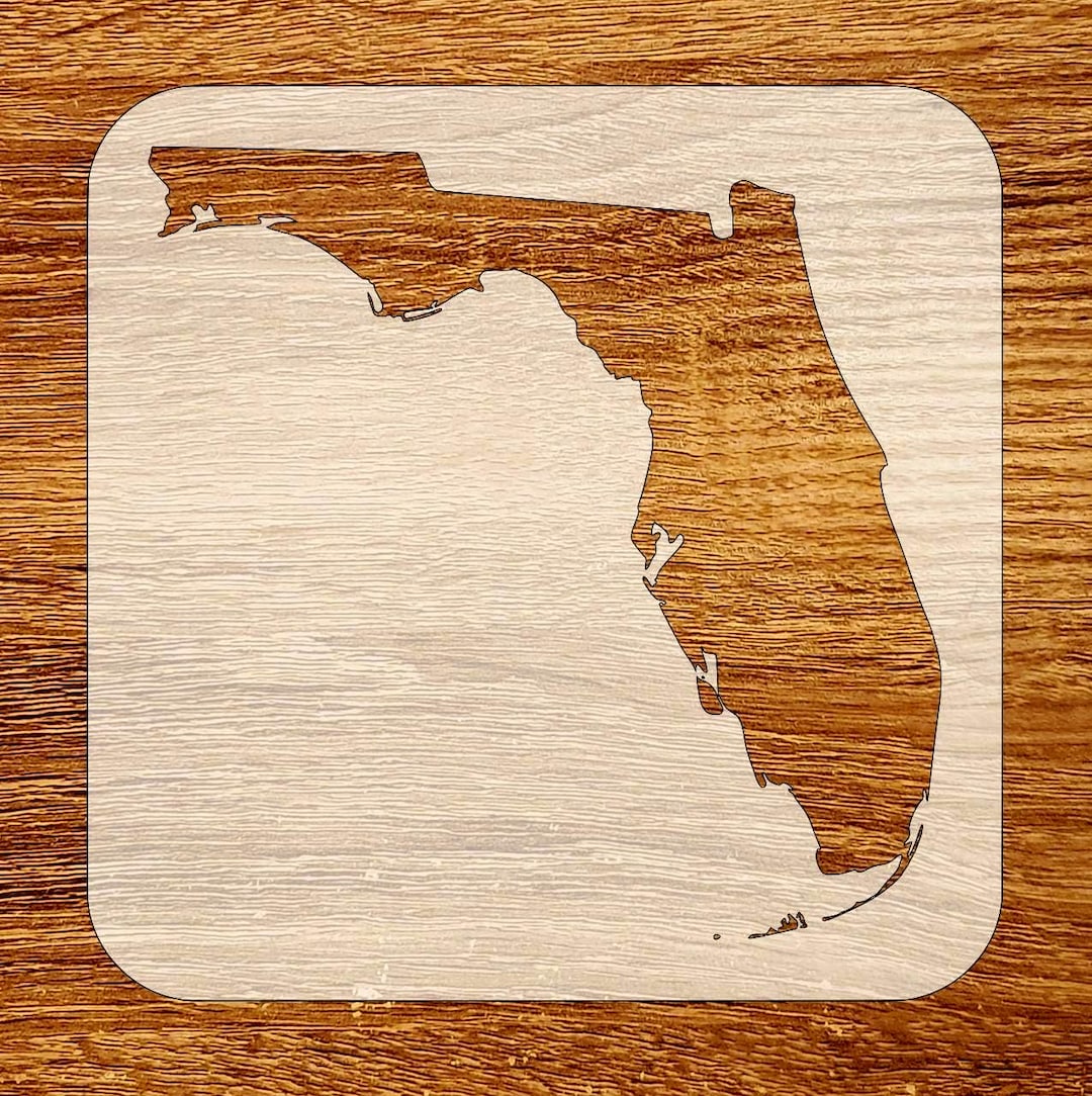 Florida State Silhouette Stencil, Reusable DIY Craft Stencil, Digital ...