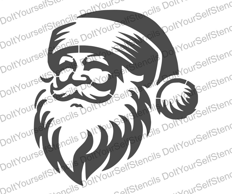 Santa Claus Stencil, Reusable DIY Craft Stencil, Digital Download, STL ...