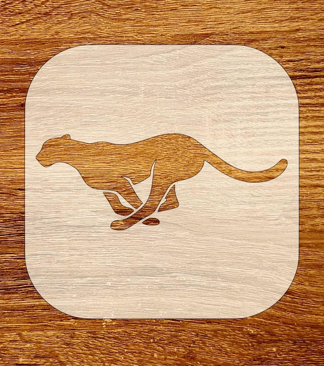 Running Cheetah Stencil, Digital Download, SVG, DXF, Stl, Png, Pdf ...