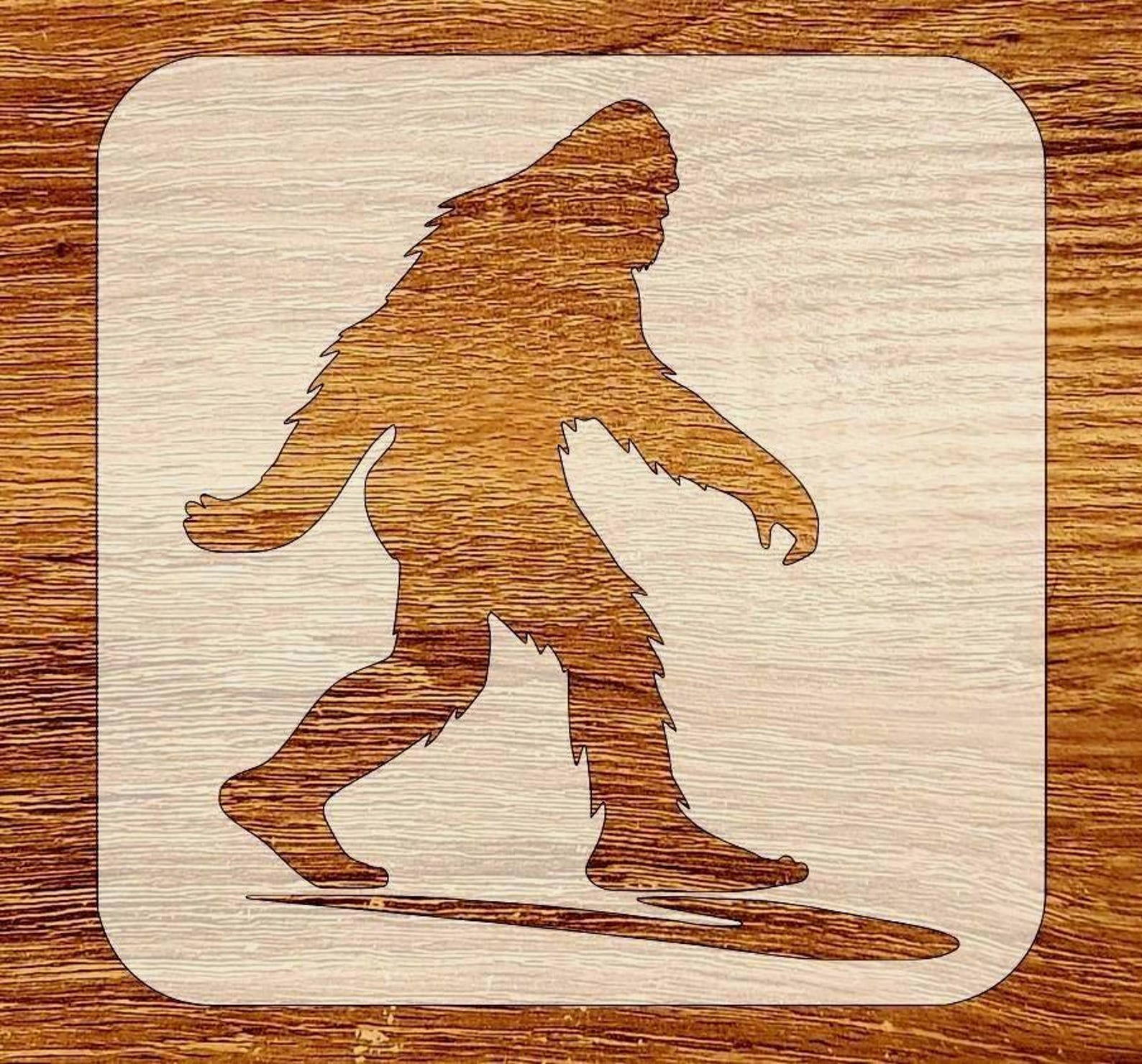 Sasquatch Stencil, Reusable DIY Craft Stencil, Digital Download, SVG ...