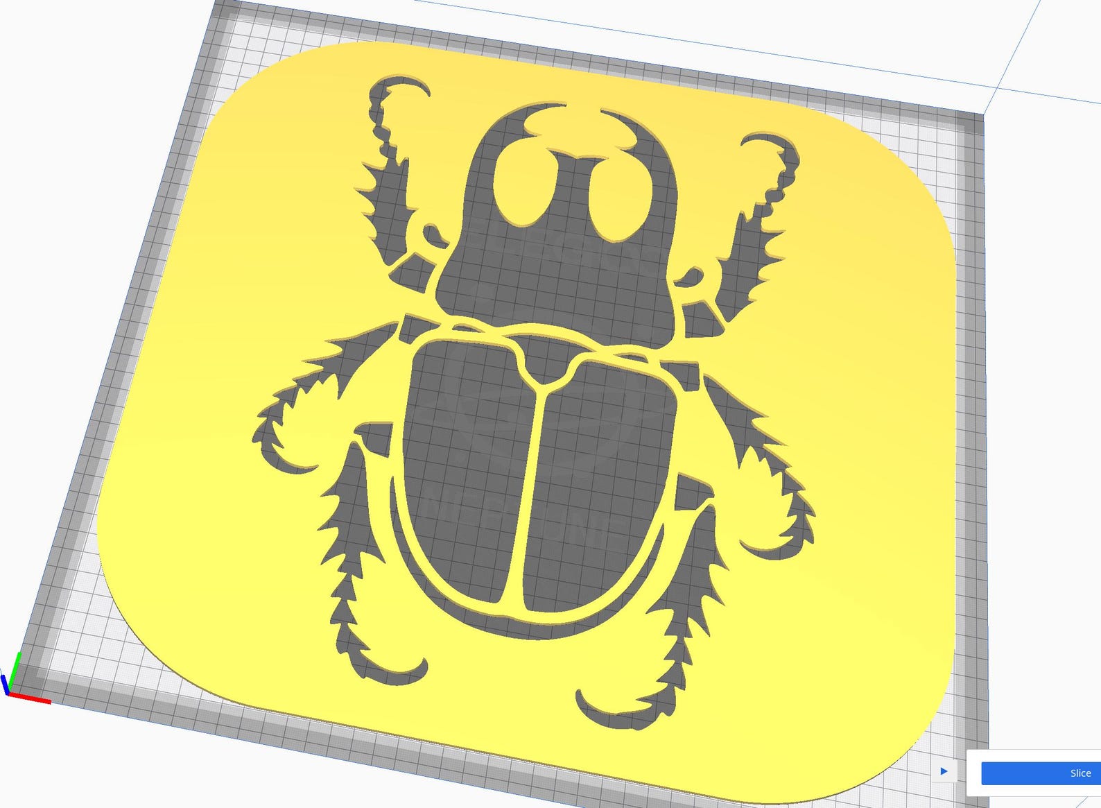 Beetle Insect Stencil, Three-horned Beetle Stencil, DIY Craft Stencil ...