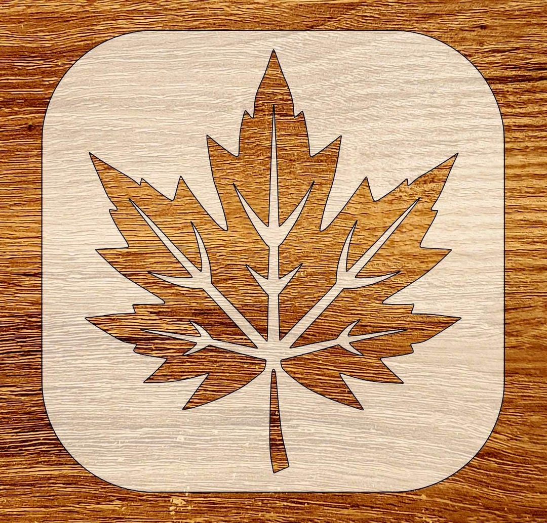Maple Leaf Stencil, Digital Download, SVG, DXF, Stl, Png, Pdf Files - Etsy