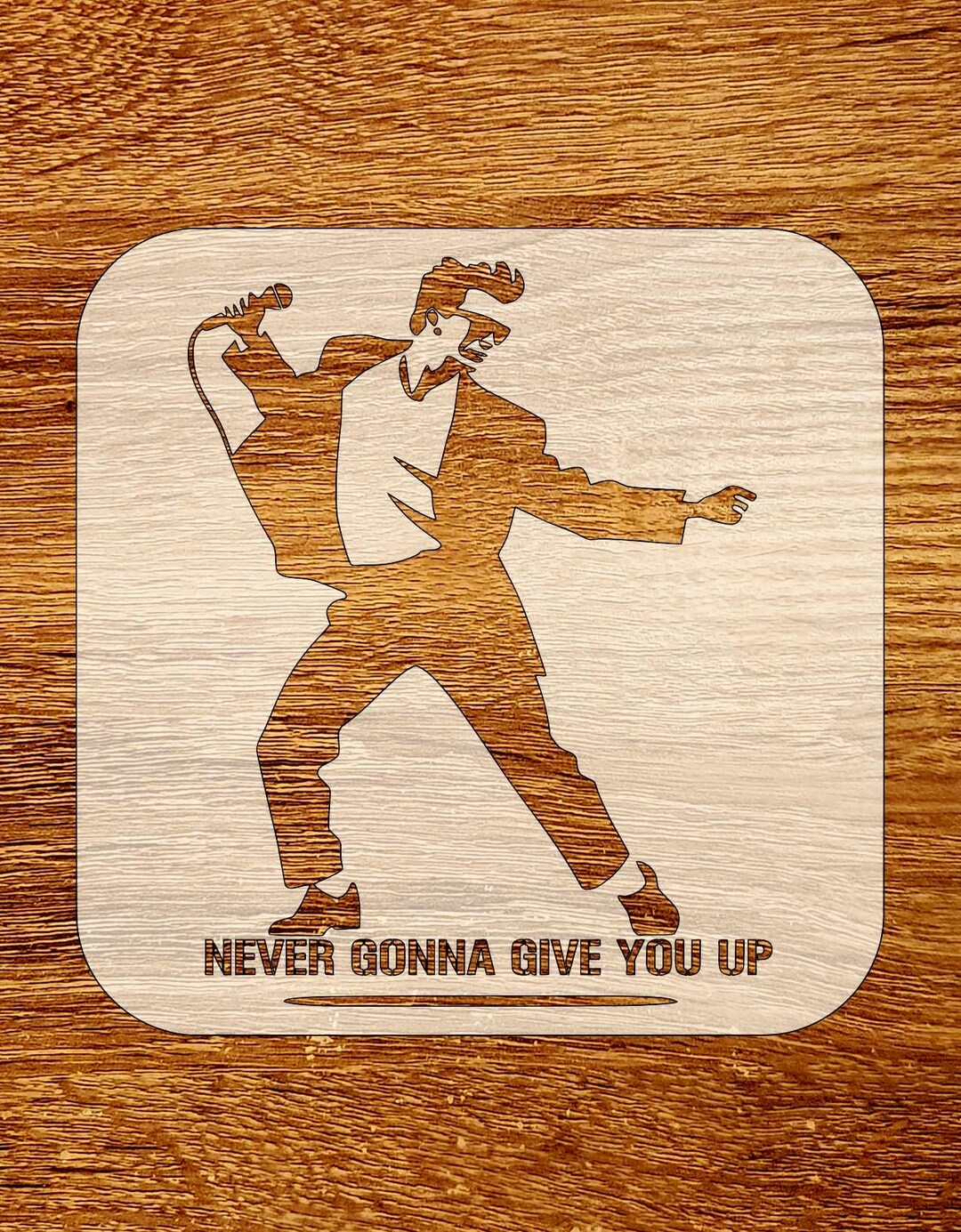 Rick Roll Meme Stencil, Digital Download, SVG, DXF, Stl, Png, Pdf Files ...