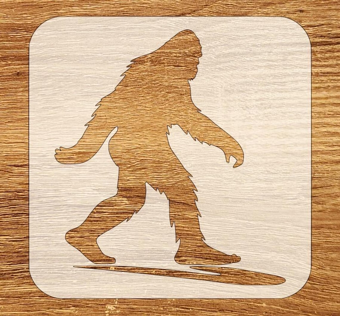 Sasquatch Stencil, Reusable DIY Craft Stencil, Digital Download, STL ...