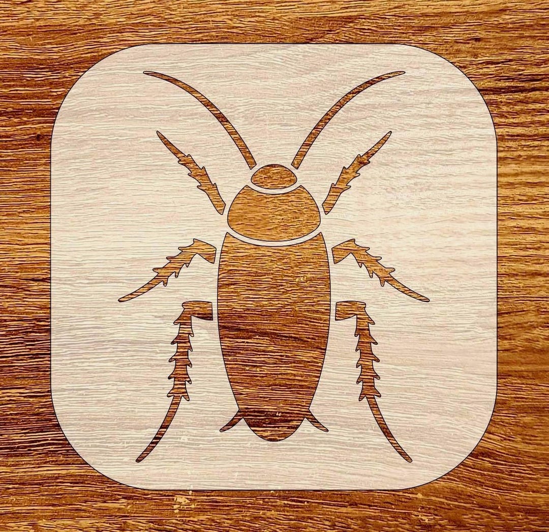 Cockroach Stencil, Reusable Insect Bug Stencil for Crafts and Wall Art ...