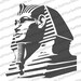 Sphinx Pharaoh Stencil, Reusable DIY Craft Stencil, Digital Download ...