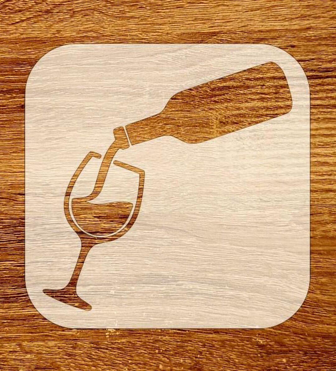 Wine Pouring Stencil, Reusable DIY Craft Stencil, Digital Download, SVG ...