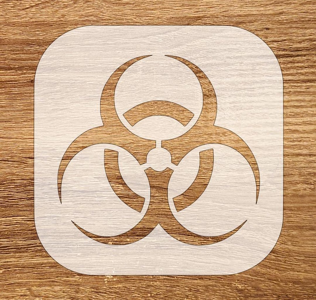 Biohazard Stencil, Reusable DIY Craft Stencil, Digital Download, STL ...