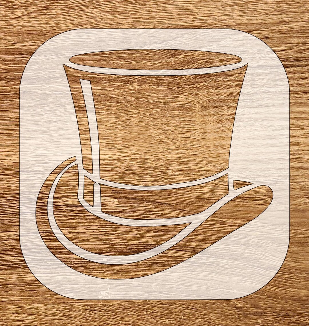 Classic Top Hat Stencil, Reusable DIY Craft Stencil, Digital Download ...