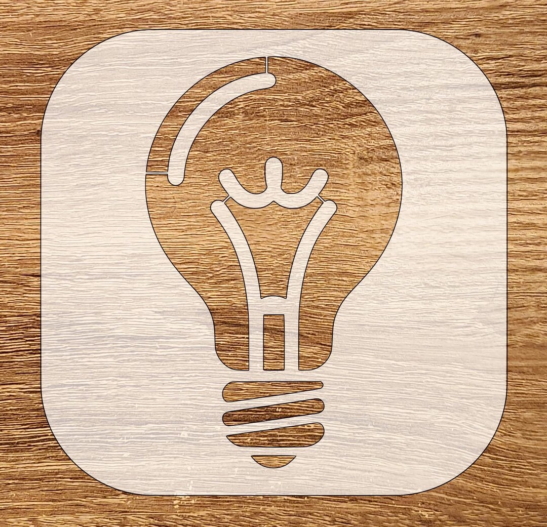 Lightbulb Stencil, Reusable DIY Craft Stencil, Digital Download, STL ...