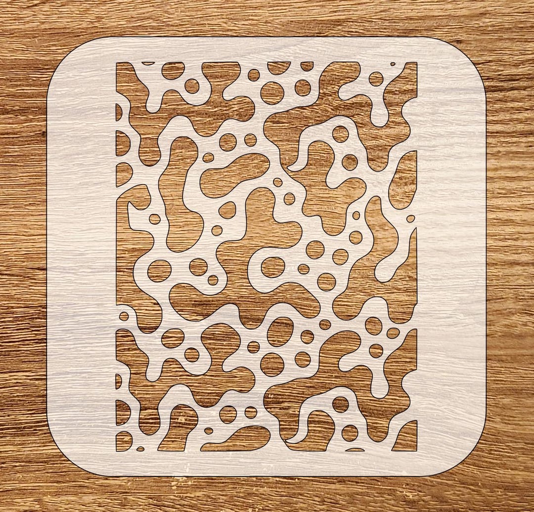 Abstract Camouflage Stencil, Modern Camo Stencil, Digital Download, STL ...