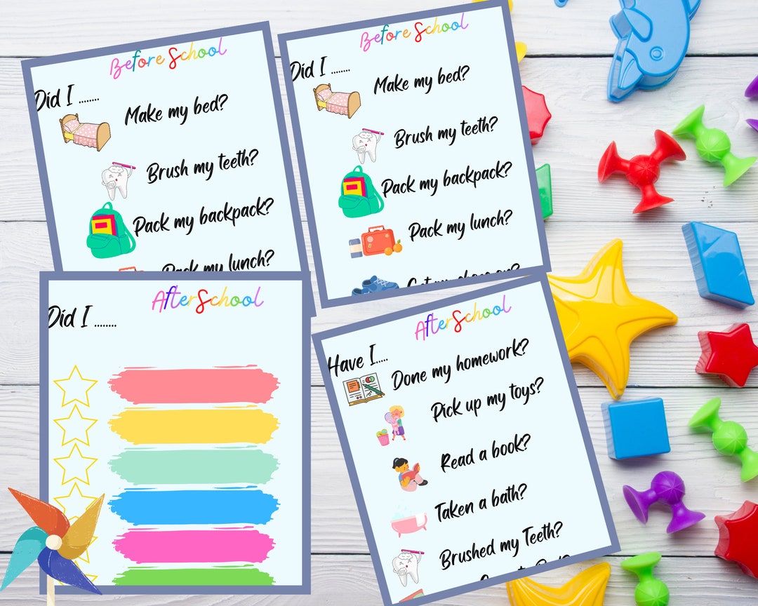 Printable Easy to Read Daily Reminders for Your Little Ones 4 Templates ...
