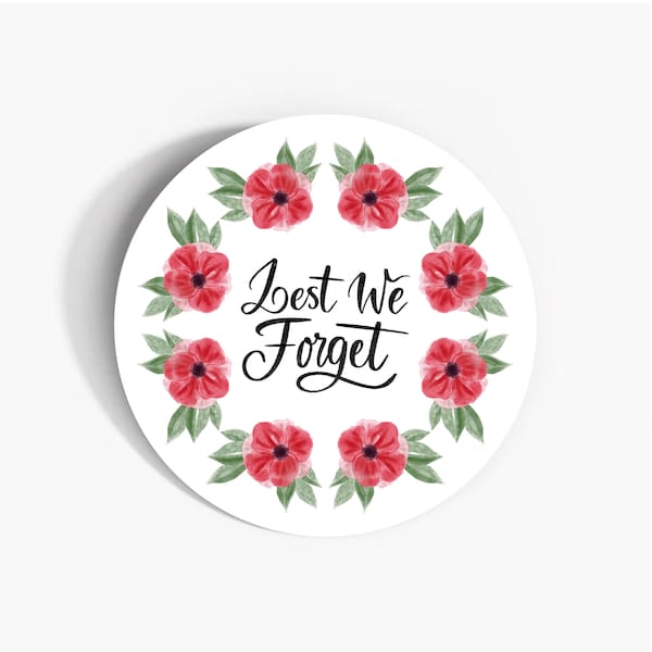 Lest We Forget Stickers - Etsy UK