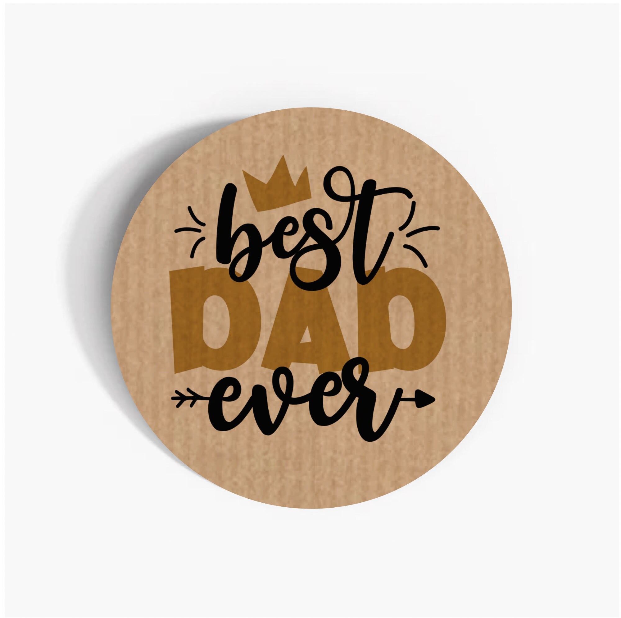 Best Dad Ever Paper Labels, 37mm Self-adhesive Paper Stickers, Father's ...