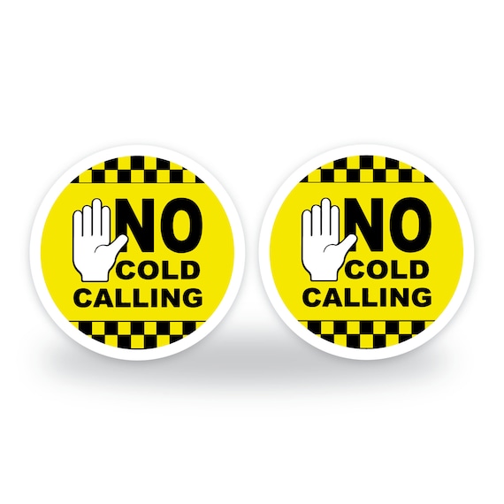 No Cold Callers Sticker For Front Door SINMAO No Cold Callers Sign For ...