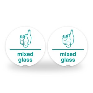 Wheelie Bin Recycle Stickers, 95mm Waterproof Stickers, General Waste ...