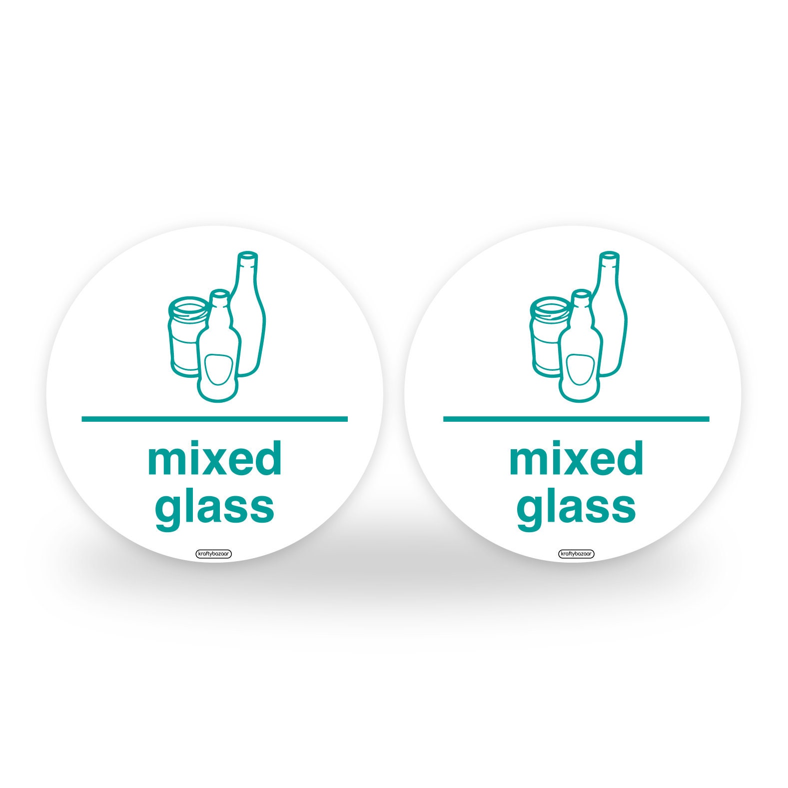 Wheelie Bin Recycle Stickers, 95mm Waterproof Stickers, General Waste ...