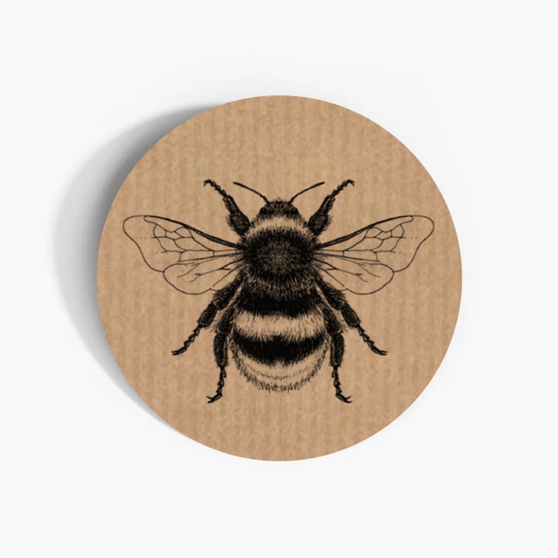 Bee Paper Labels, 37mm Self-adhesive Paper Stickers, Multipack ...