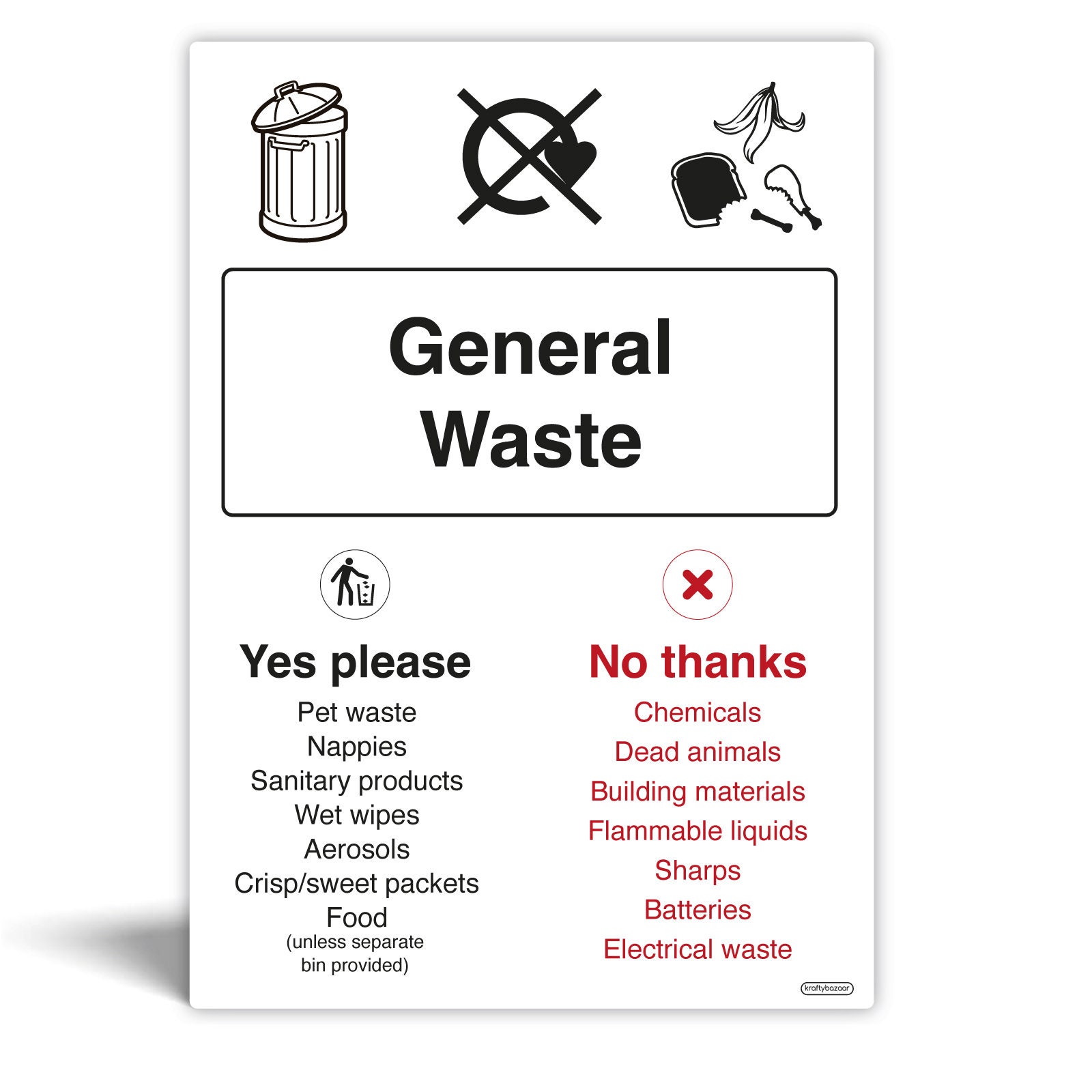 Recycle Stickers: Waste Sorting Signs, Waterproof Vinyl - Etsy