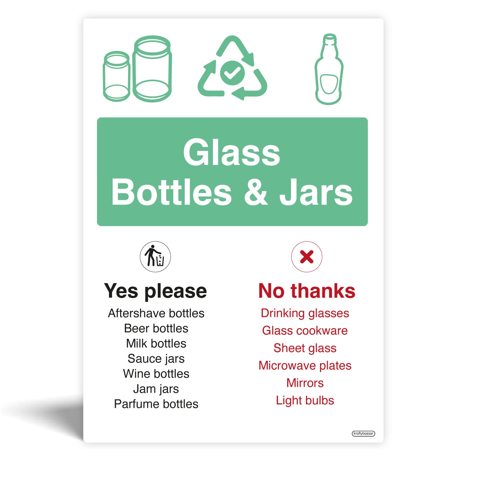 Recycle Stickers: Waste Sorting Signs, Waterproof Vinyl - Etsy