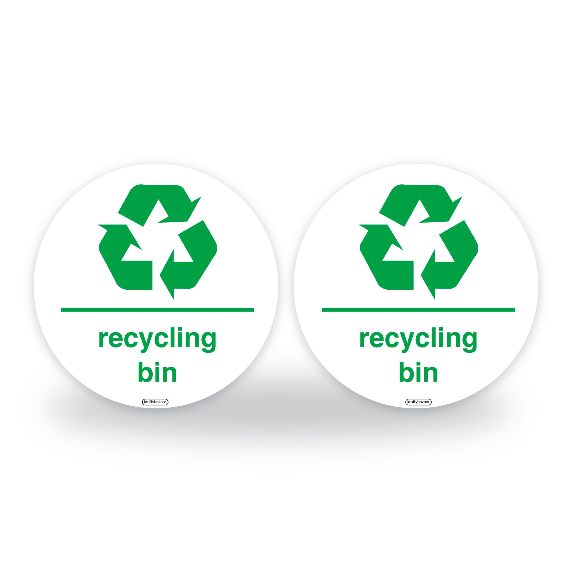 Wheelie Bin Recycle Stickers, 95mm Waterproof Stickers, General Waste ...