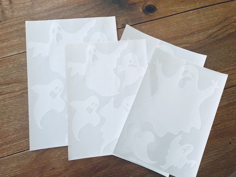 Halloween Ghost Window Stickers | 14 Static Cling Designs | Reusable ...