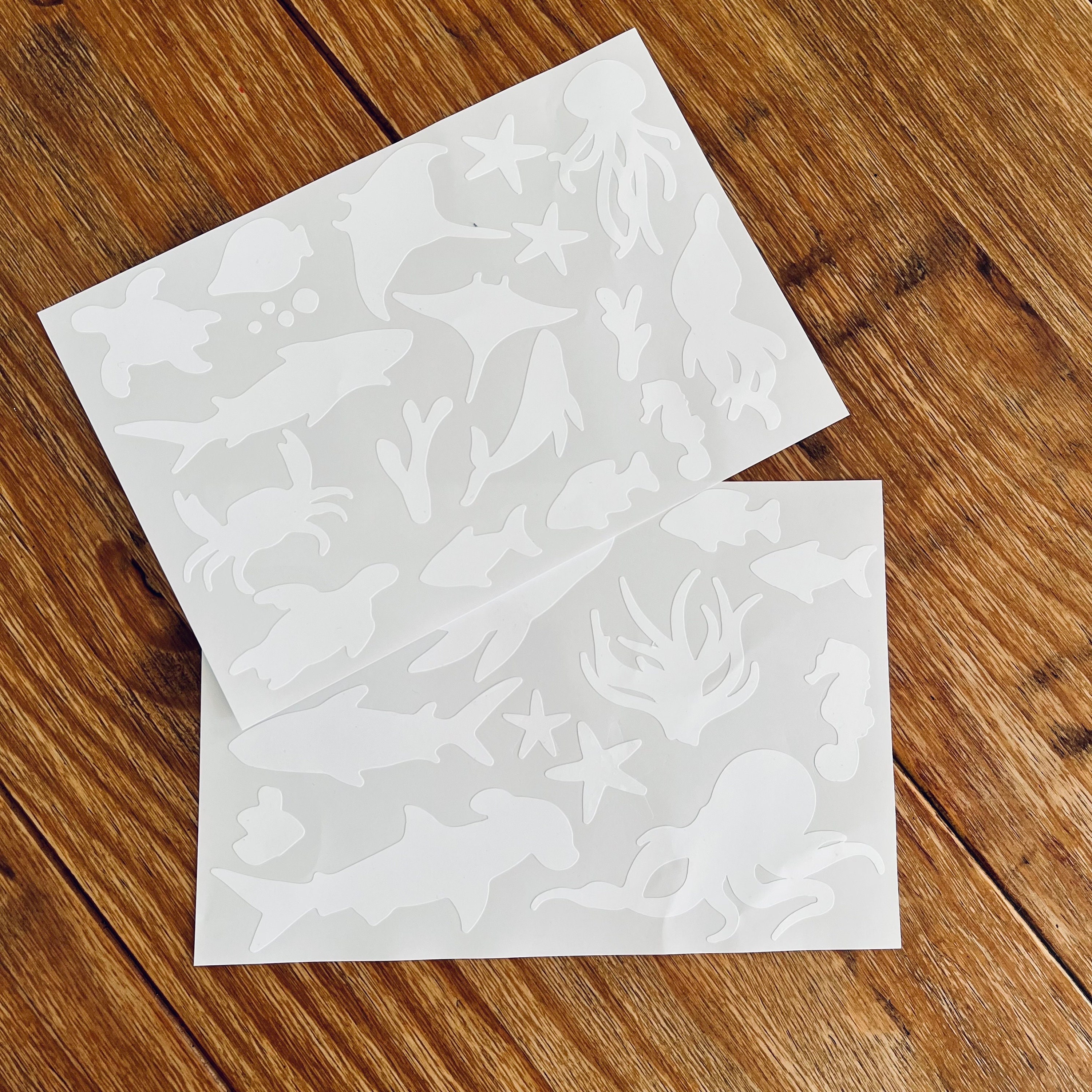 Set of 27 Under the Sea Window Sticker, Nautical Theme Window Cling ...