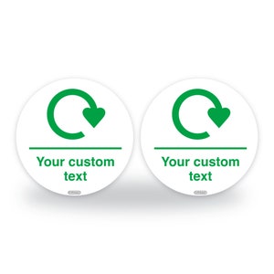Wheelie Bin Recycle Stickers, 95mm Waterproof Stickers, General Waste ...