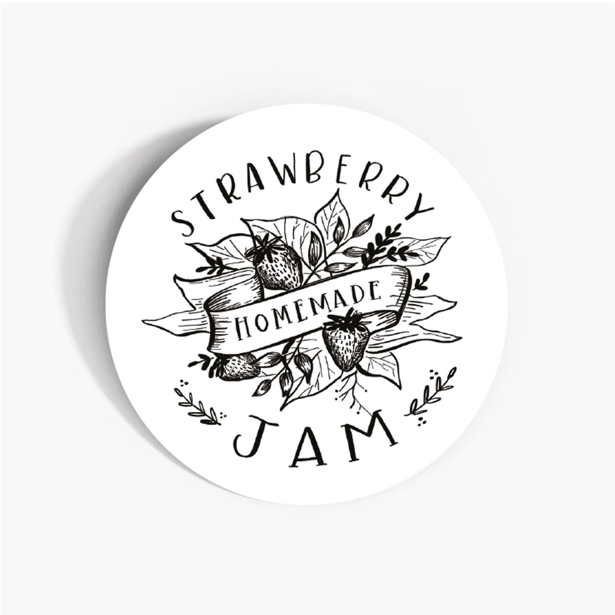 Set of 6, 12 or 24 Strawberry or Raspberry Homemade Jam Stickers ...