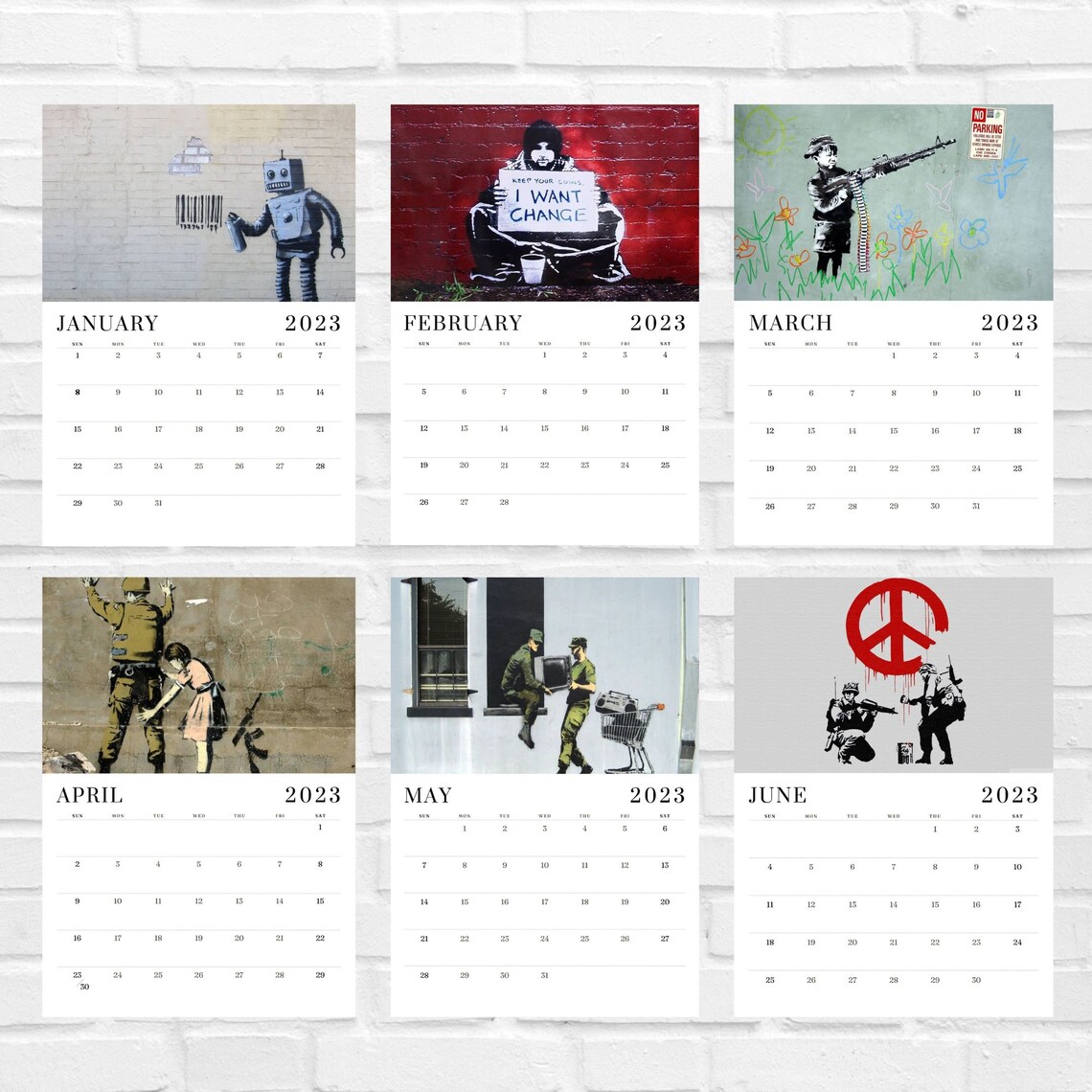 Banksy 2023 Calendar - Etsy
