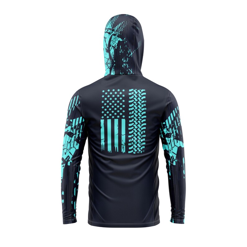 Mens and Women's Atv Sxs Riding Hooded Long Sleeve Sun Shirt, Atv ...
