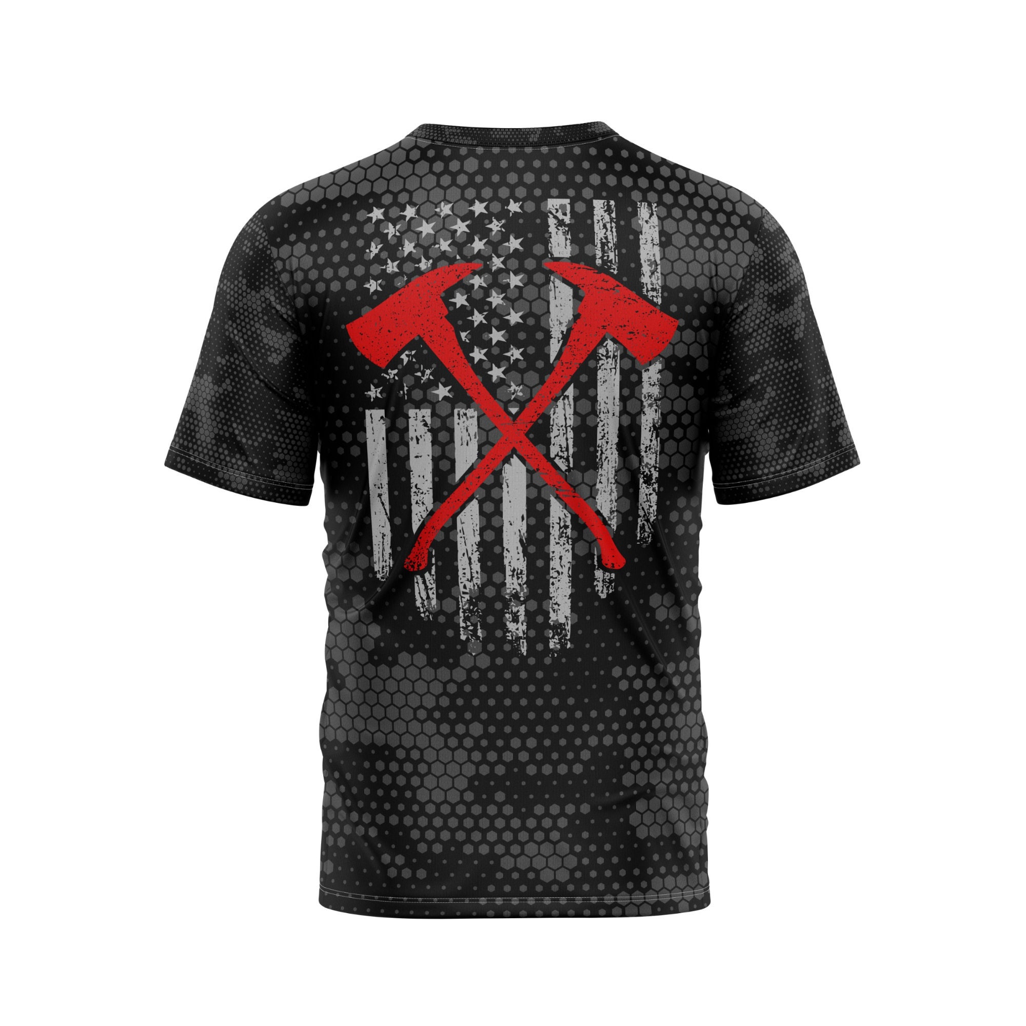 Thin Red Line Firefighter T Shirt, Mens Firefighter T Shirt, Fireman ...