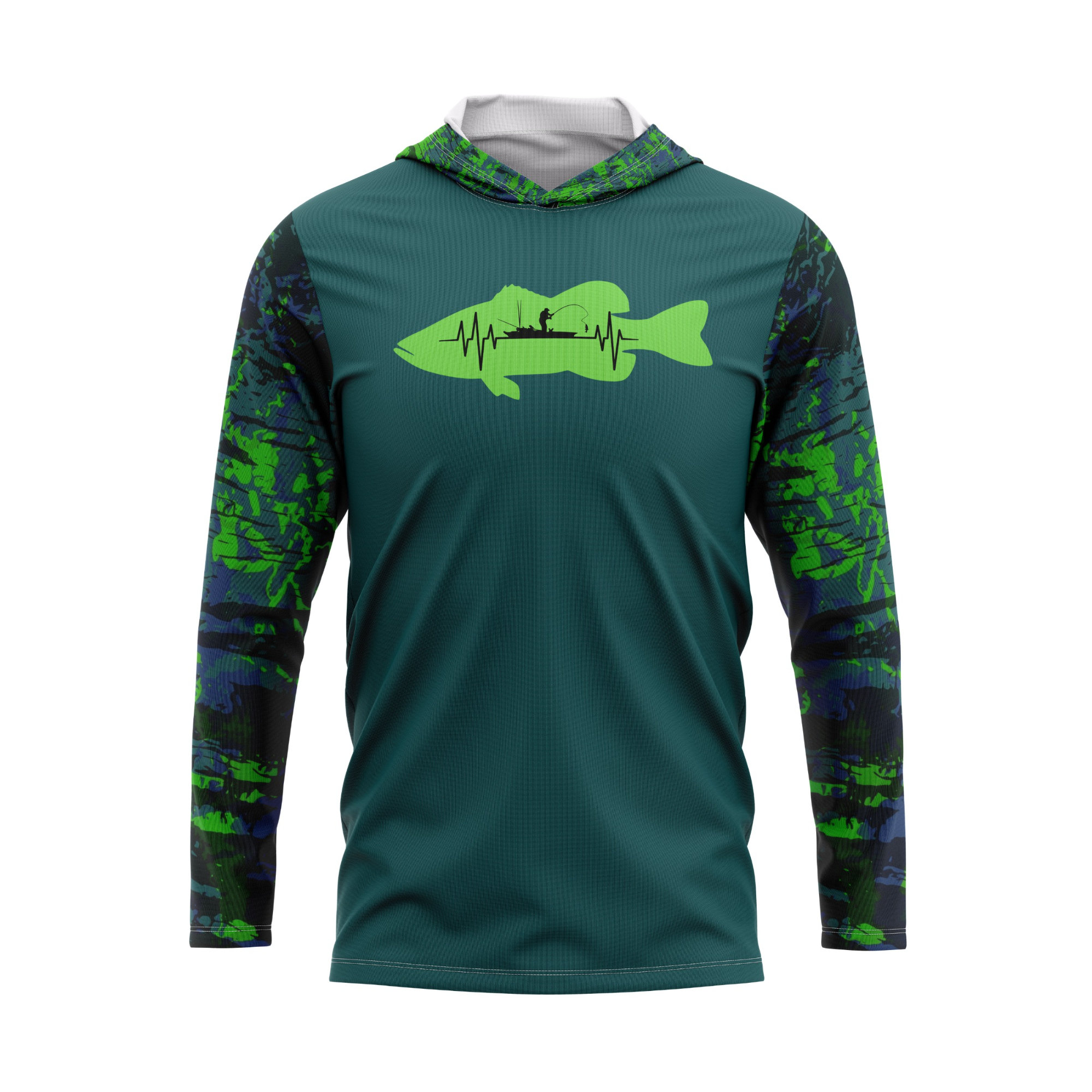 Kayak Fishing SPF Performance Long Sleeve Shirt, Kayak Angler Shirt ...