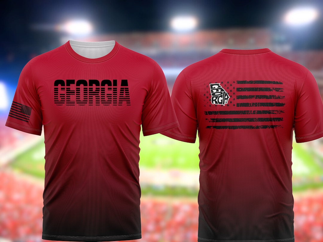 Georgia Football Shirt, Bulldog Football Dry Fit Shirt, Retro Georgia ...