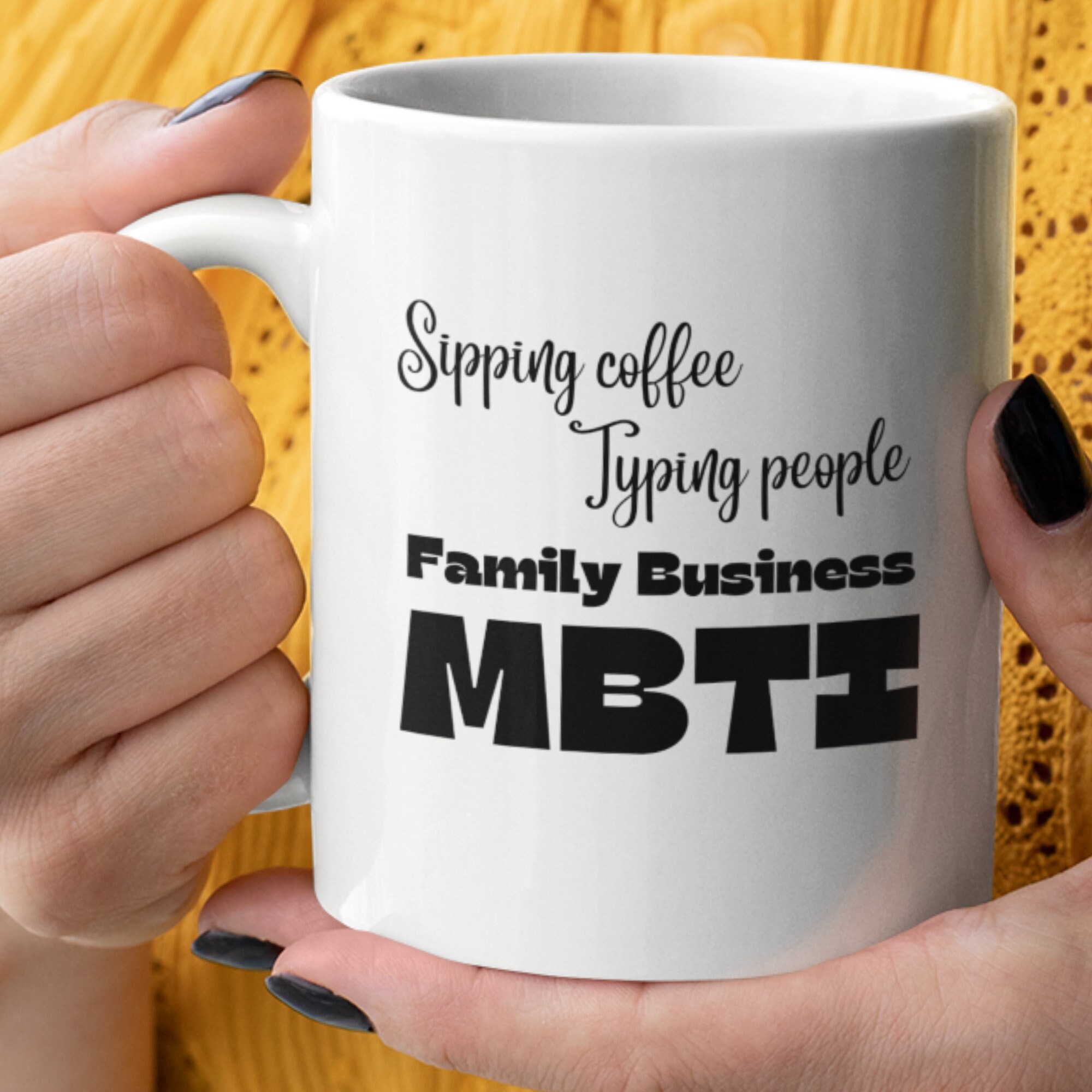 MBTI Myers Briggs Personality Type Sipping Coffee Typing People 16 ...