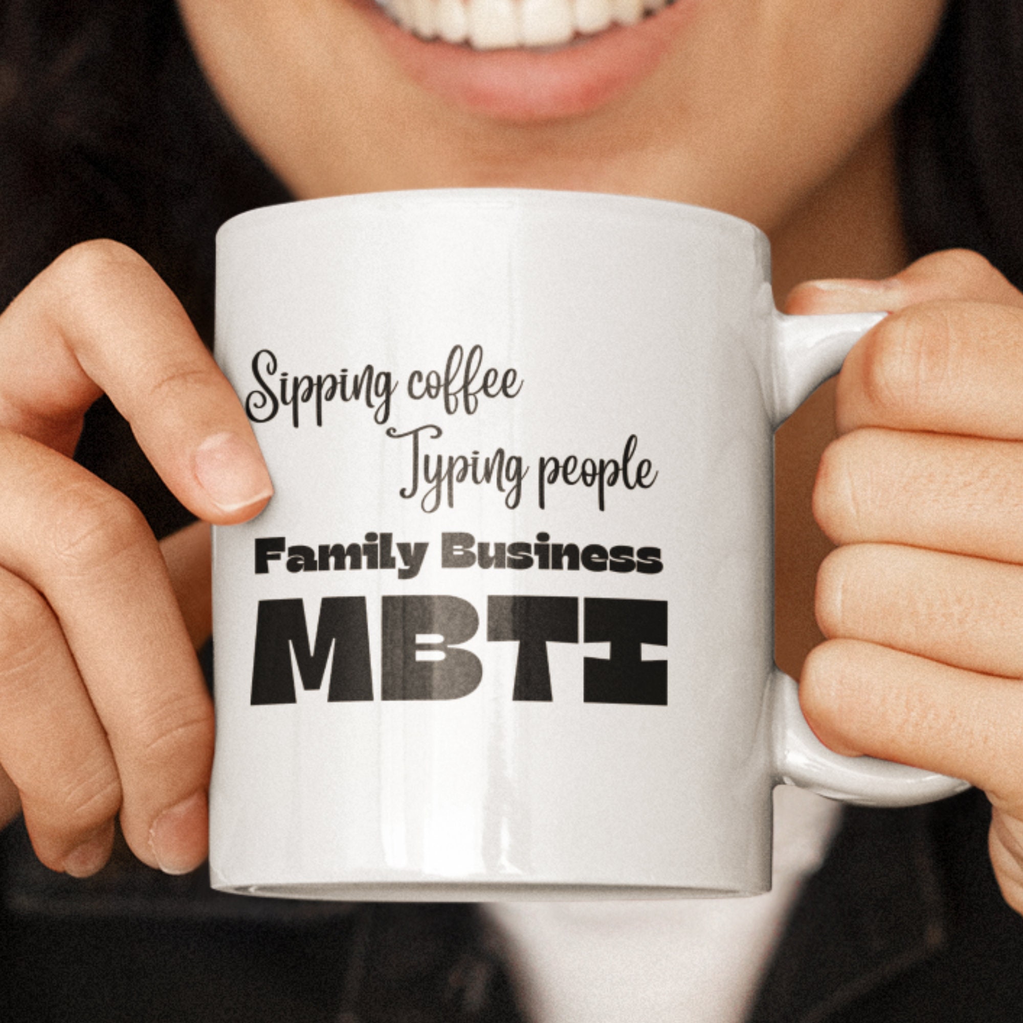 MBTI Myers Briggs Personality Type Sipping Coffee Typing People 16 ...