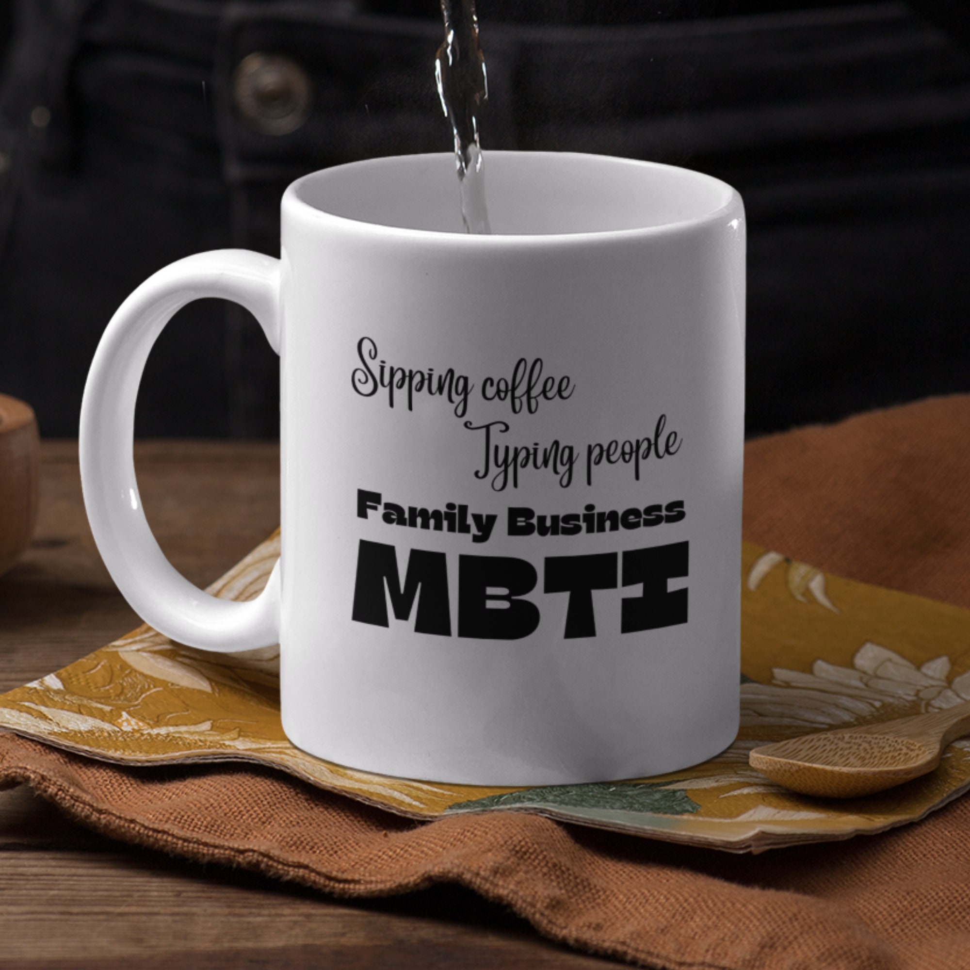 MBTI Myers Briggs Personality Type Sipping Coffee Typing People 16 ...