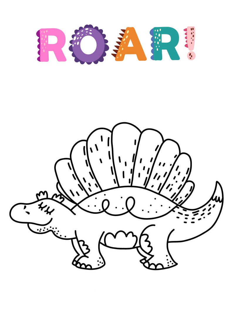 Dinosaur Coloring Pages, Cute Dinosaur Activity, Non Scary Dinosaur ...