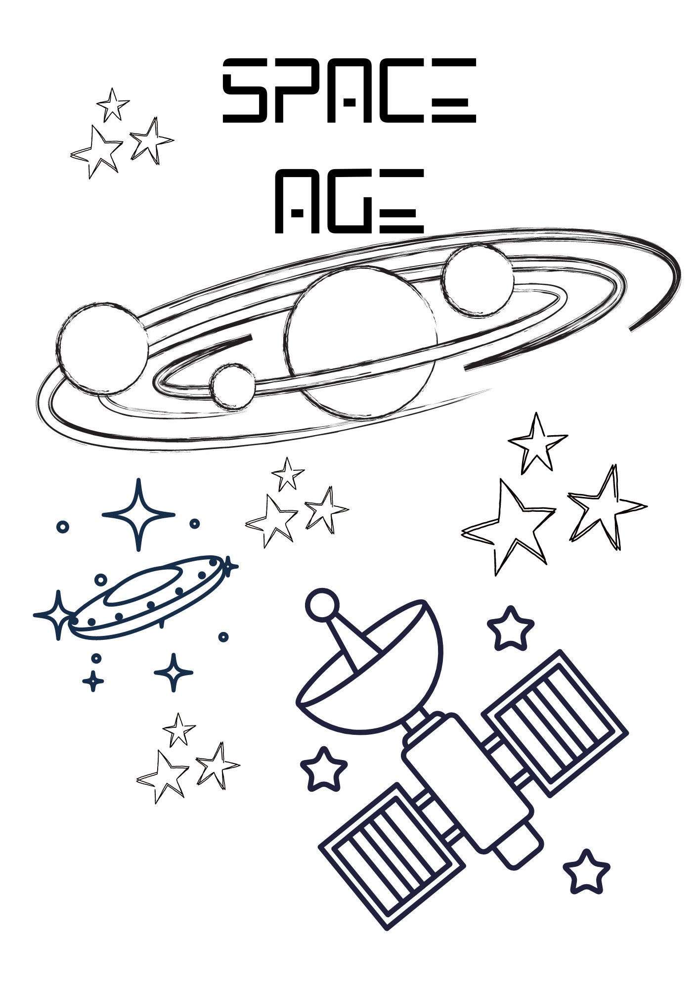 Space Coloring Pages, Cute Alien Activity, Alien Coloring, Printable ...