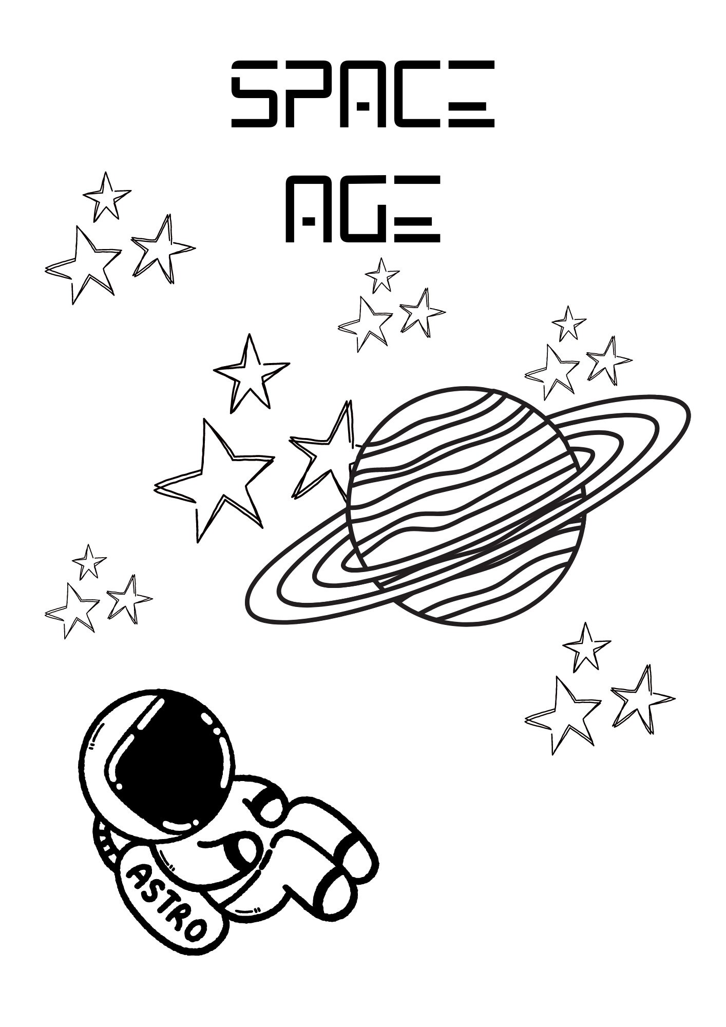 Space Coloring Pages, Cute Alien Activity, Alien Coloring, Printable ...