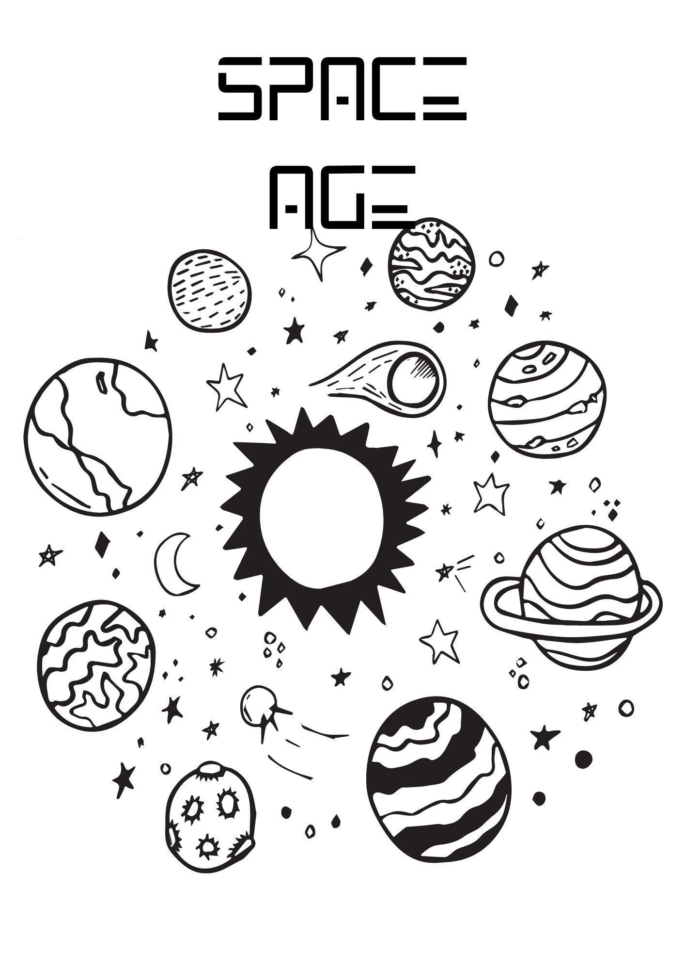 Space Coloring Pages, Cute Alien Activity, Alien Coloring, Printable ...