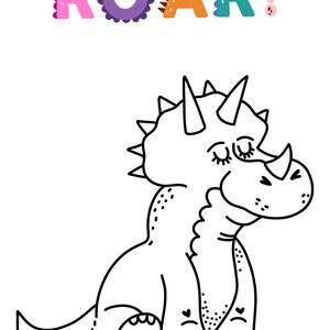 Dinosaur Coloring Pages, Cute Dinosaur Activity, Non Scary Dinosaur ...
