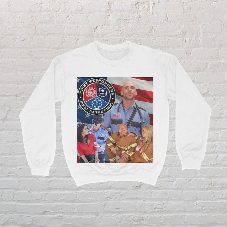 First Responders Sweatshirt | Johnny Sins | American Flag | EMT ...