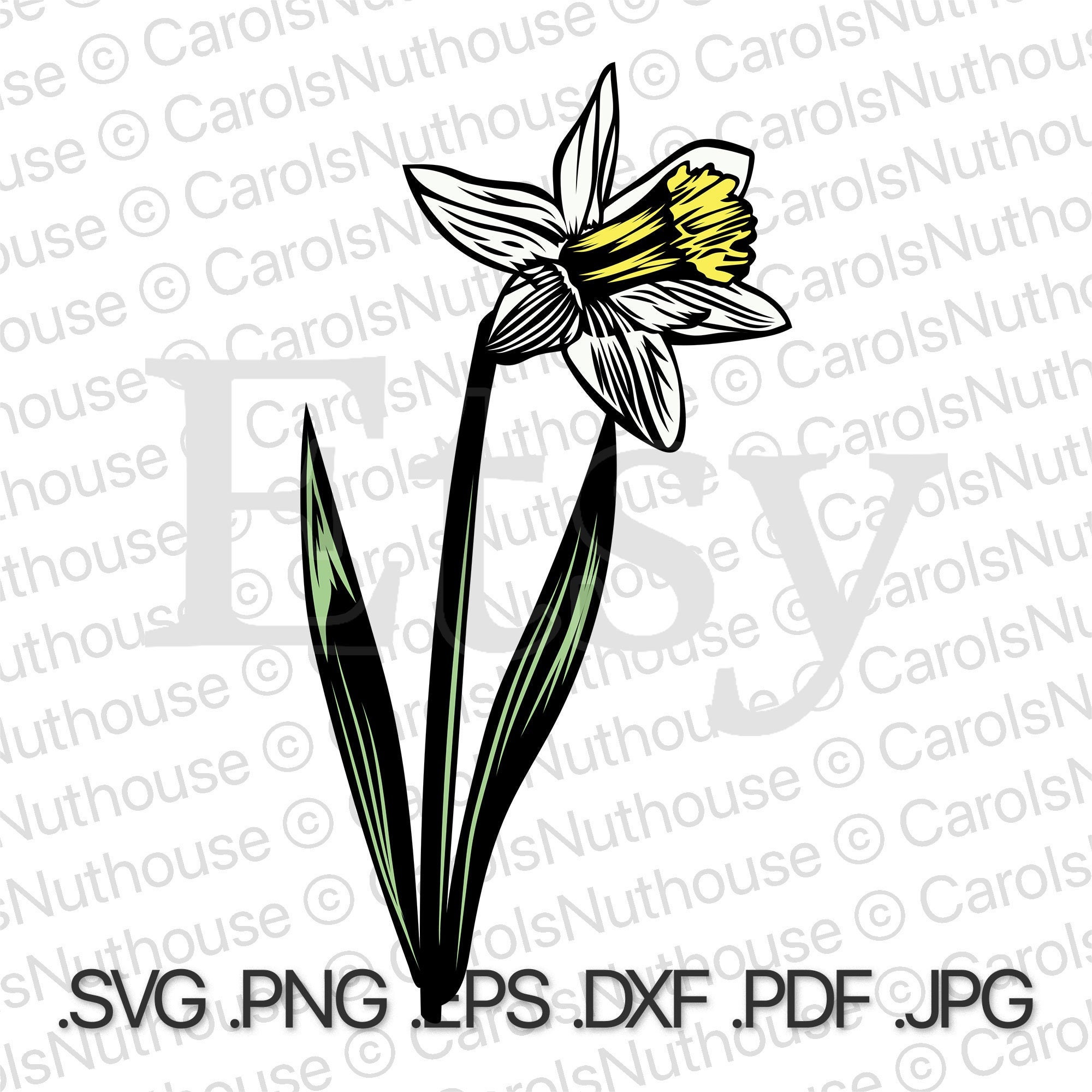 March Daffodil SVG, Daffodil Flower SVG, Daffodil Svg Flower, Svg ...