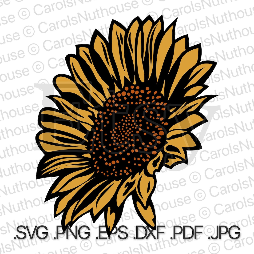 Sunflower SVG, Wild Flower SVG, Sunflower SVG Files, Sunflower Flower ...