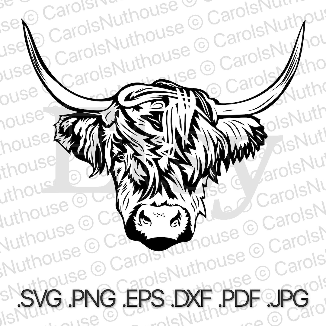 Highland Cow SVG, Highland-cattle SVG, Hairy Cow SVG, Farm Style Svg ...