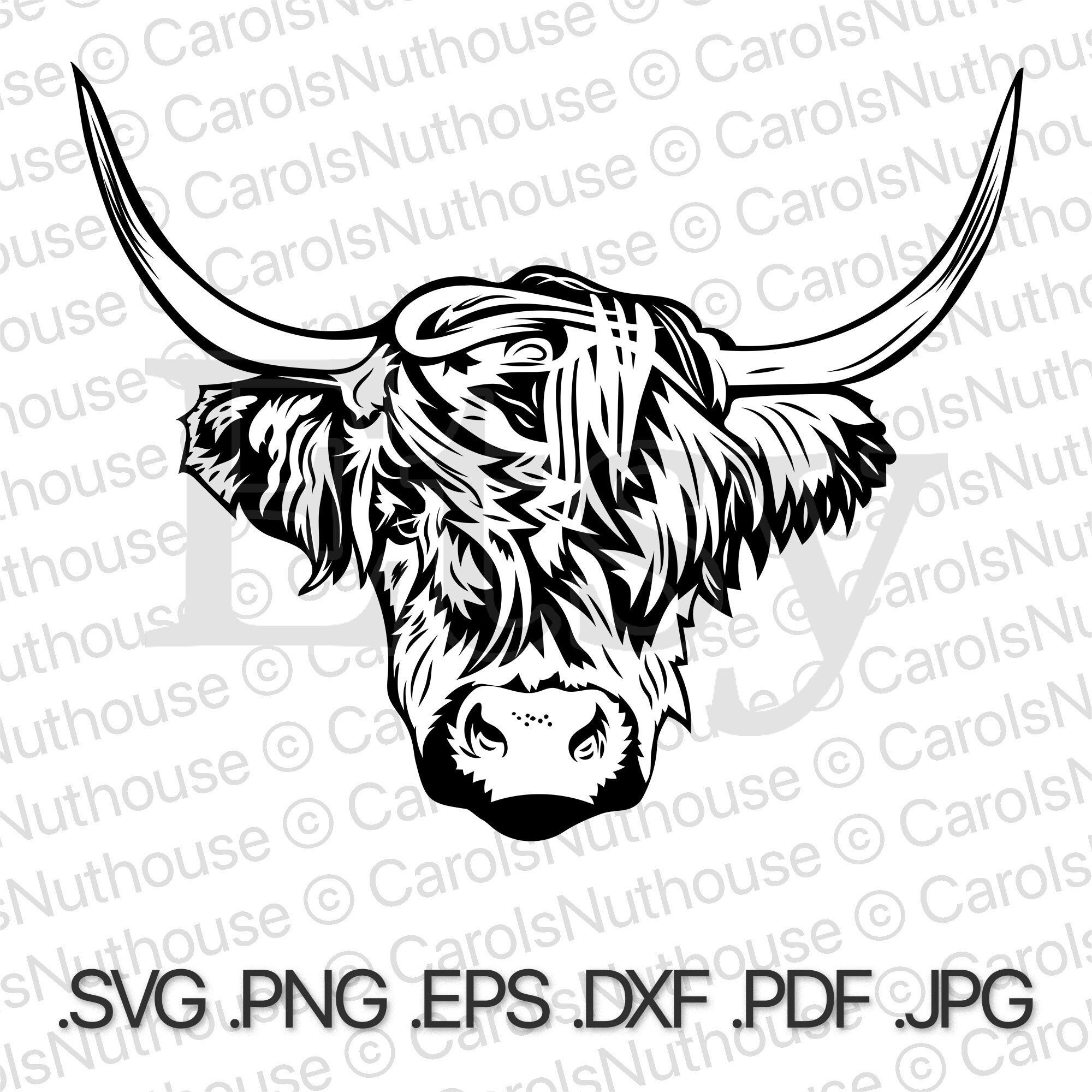 Highland Cow SVG, Highland-cattle SVG, Hairy Cow SVG, Farm Style Svg ...