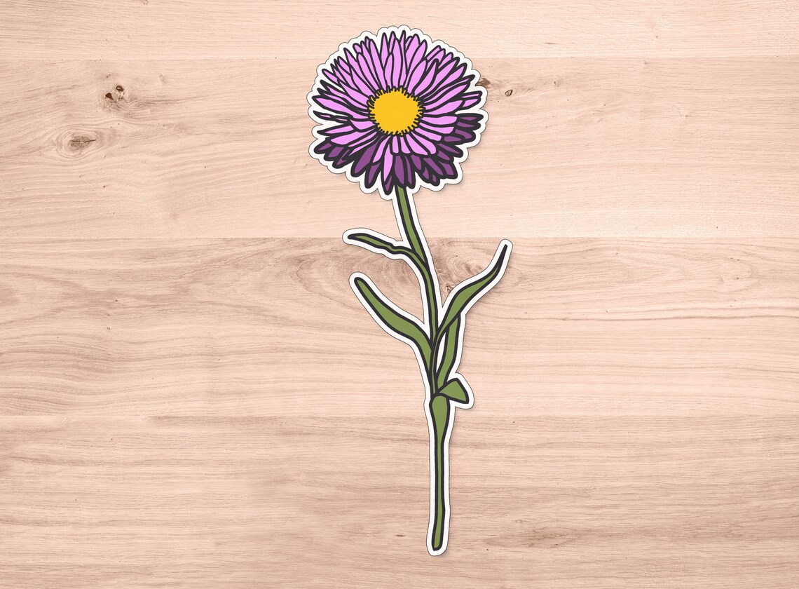 September Aster SVG, Aster Flower Svg, Delicate Flower Svg, Wild Flower ...
