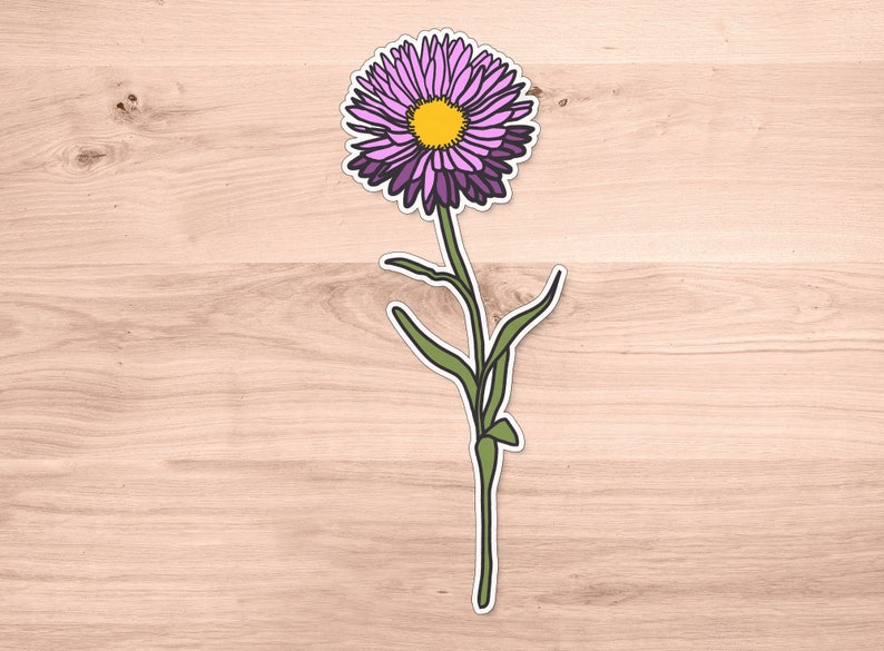 September Aster SVG, Aster Flower Svg, Delicate Flower Svg, Wild Flower ...