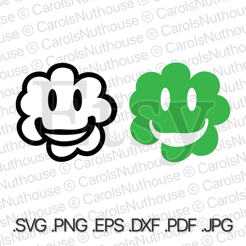 Shammy the Shamrock Smiley Face SVG, Shamrock Green Smiley Face SVG ...